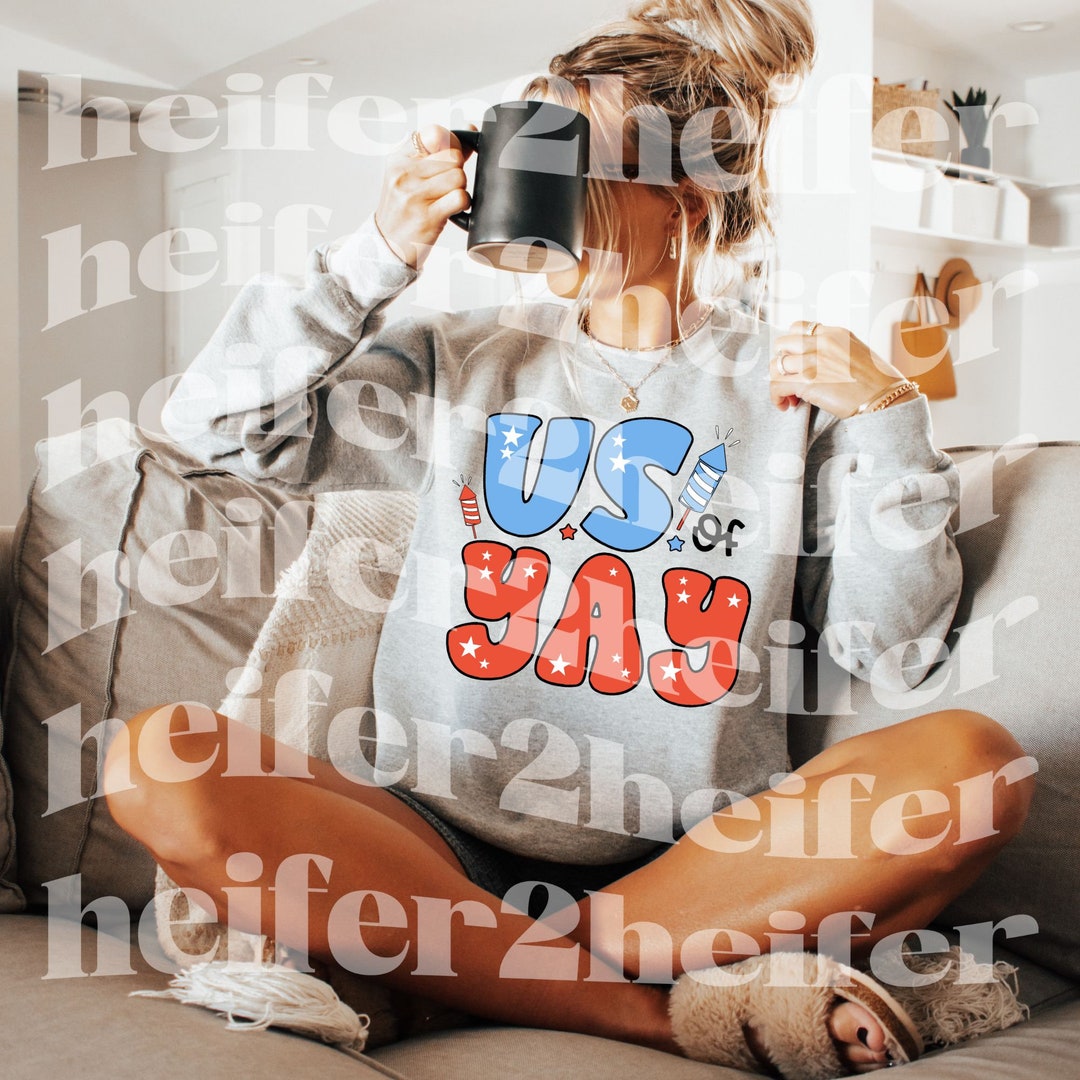 US of Yay PNG, USA Png, Kids Adult Matching 4th of July Retro Png, 4th ...