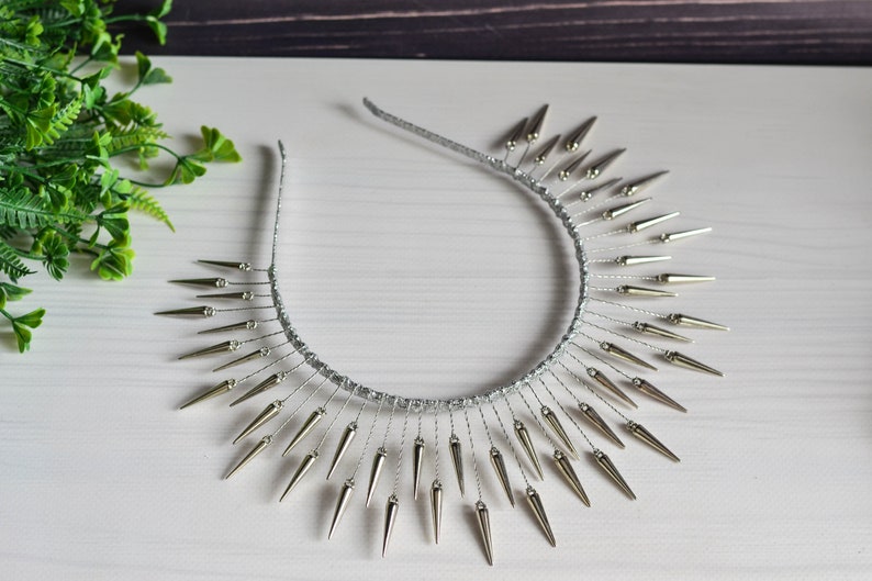 Stylish Tiara With Spikes Crown With Spikes Gothic Wedding - Etsy