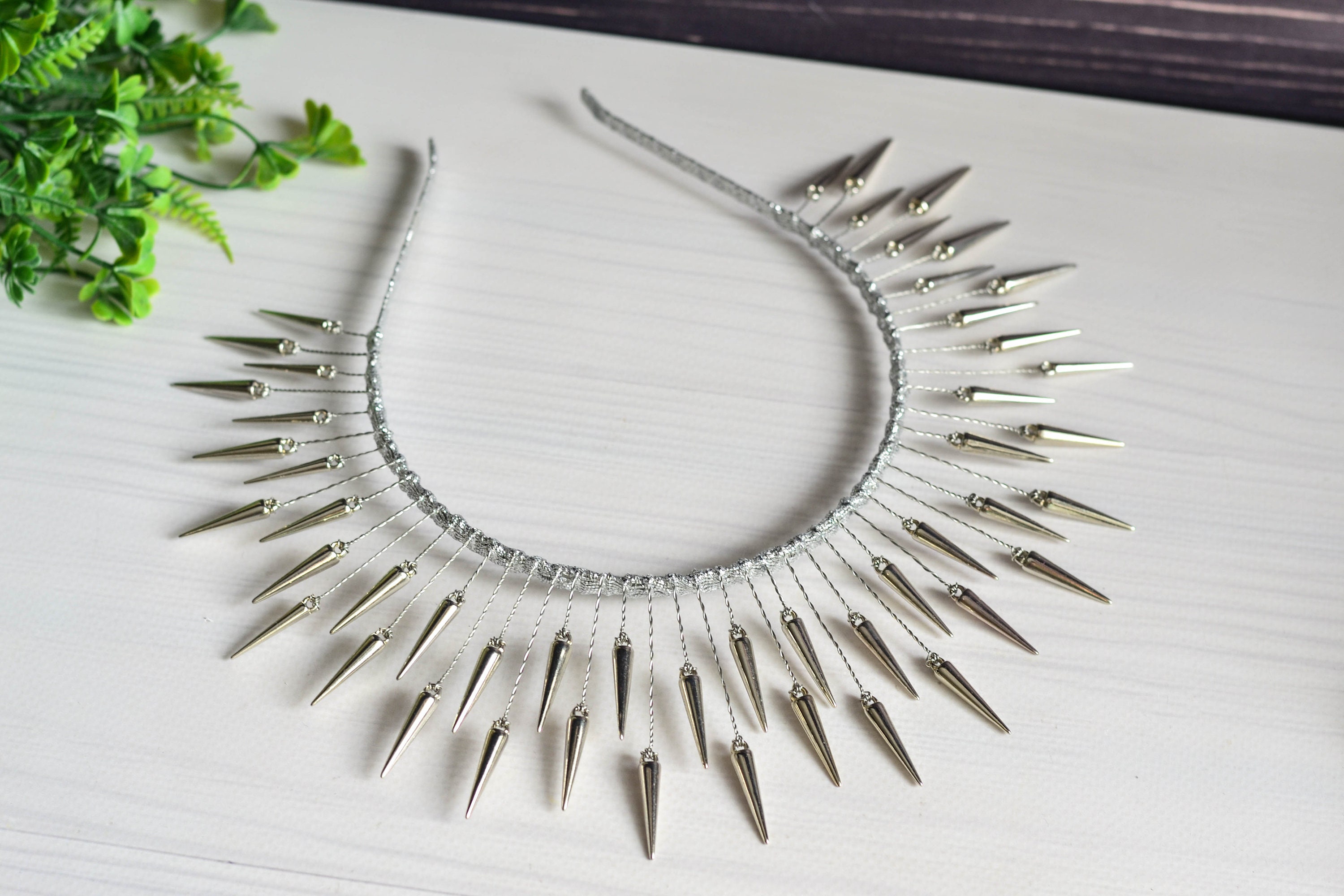 Stylish Tiara With Spikes Crown With Spikes Gothic Wedding - Etsy