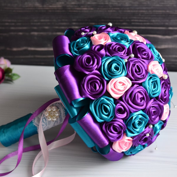 Satin Bouquet Flowers - Etsy