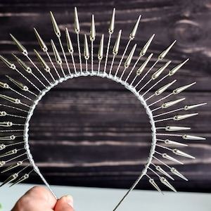 Stylish Tiara With Spikes, Crown With Spikes, Gothic Wedding Crown With ...