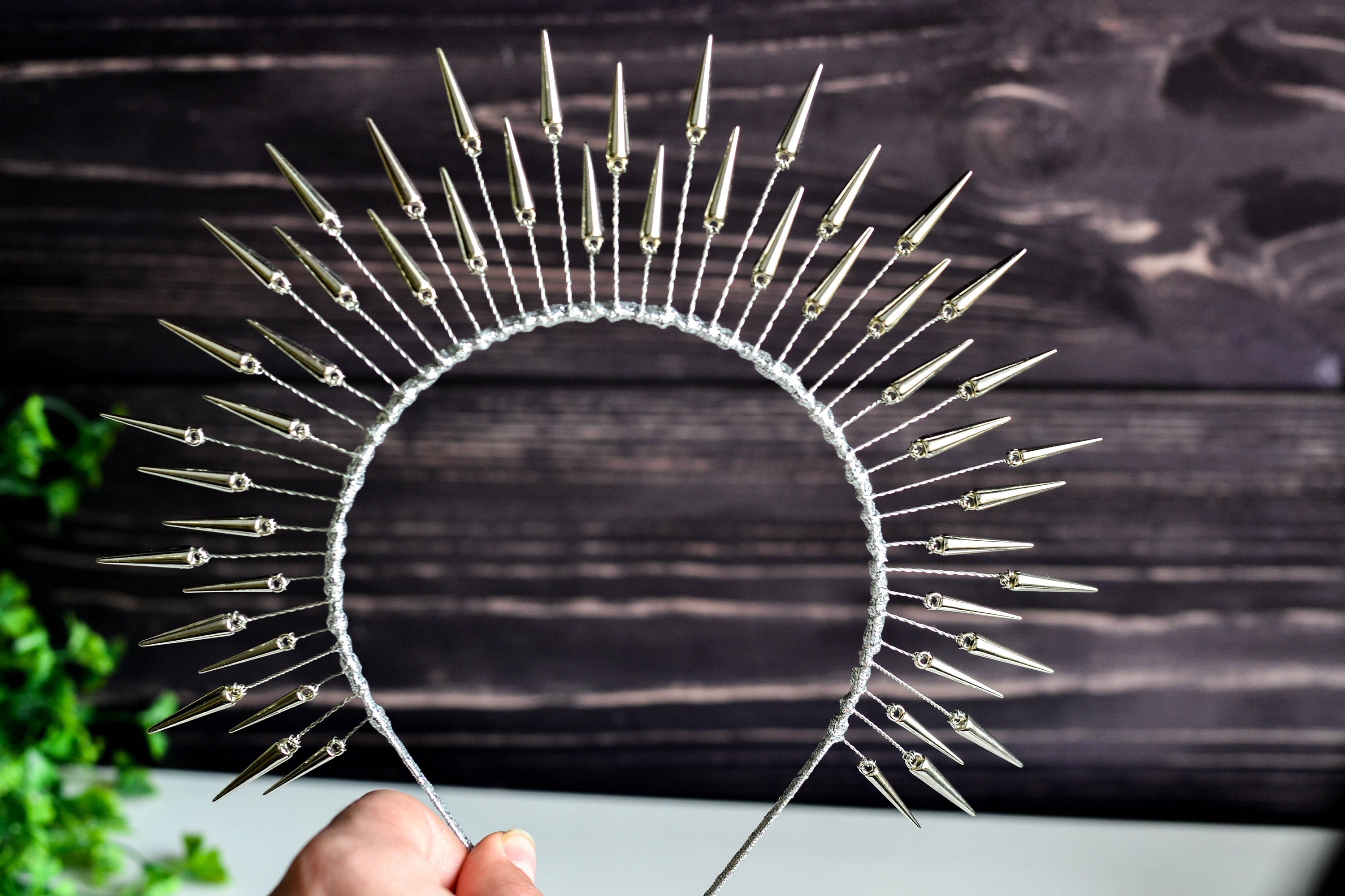 Stylish Tiara With Spikes Crown With Spikes Gothic Wedding - Etsy