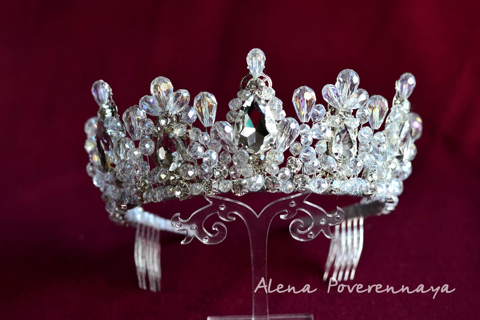Crystal Crown Wedding Diadem Royal Crown Wedding Crown - Etsy