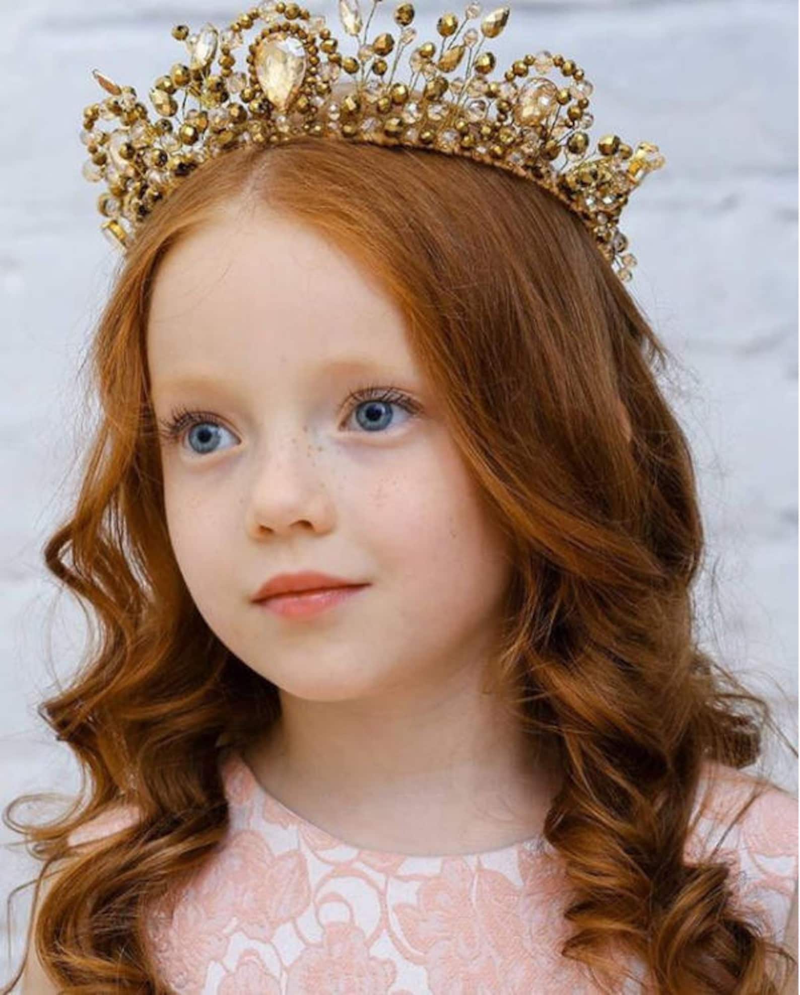 Crystal Tiara for a Little Princess Gold Wedding Tiara Gold - Etsy