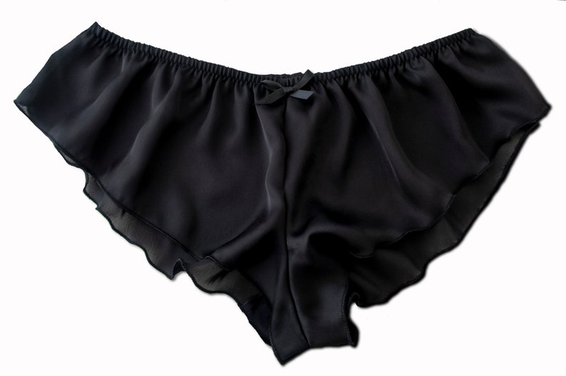 Micro Silky Satin French Knickers Panties Black White Red Nude Etsy Uk