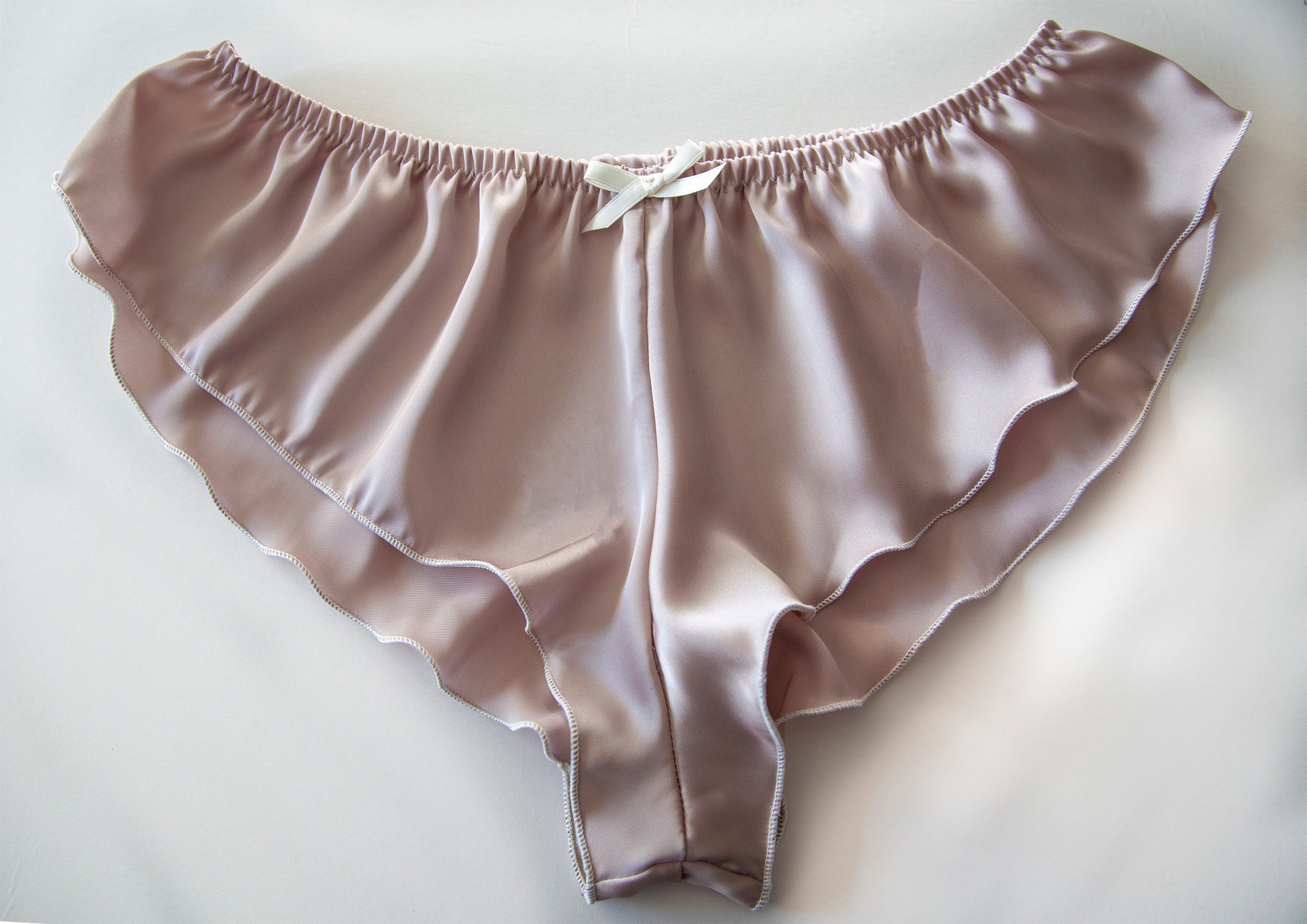 Silky Satin Micro French Knickers New Cappuccino Design Sexy Etsy Uk
