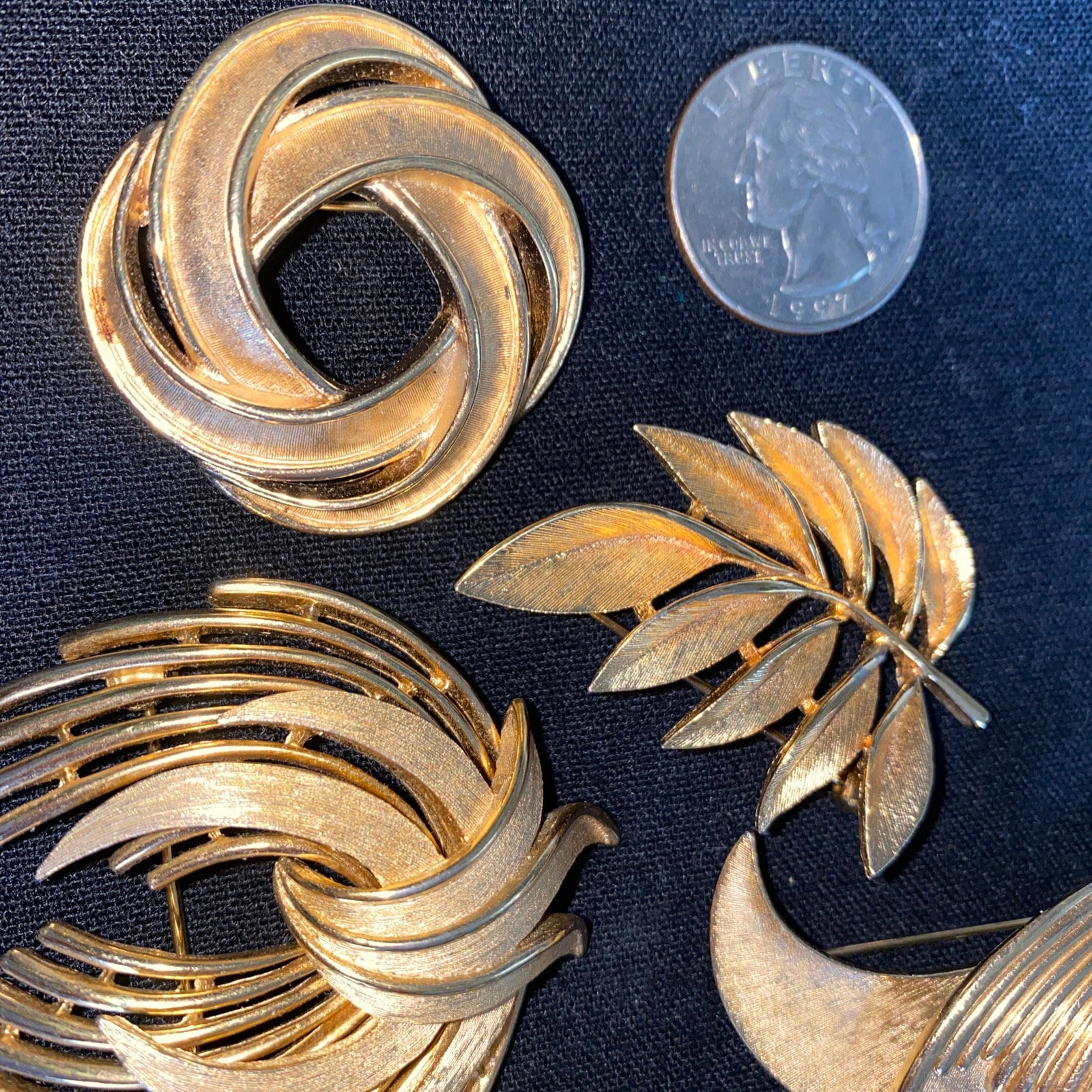 Trifari Gold Tone Brooch Pins Signed Crown Trifari - Etsy