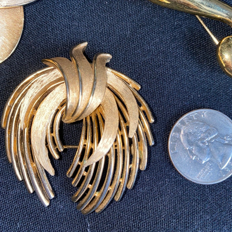 Trifari Gold Tone Brooch Pins Signed Crown Trifari - Etsy