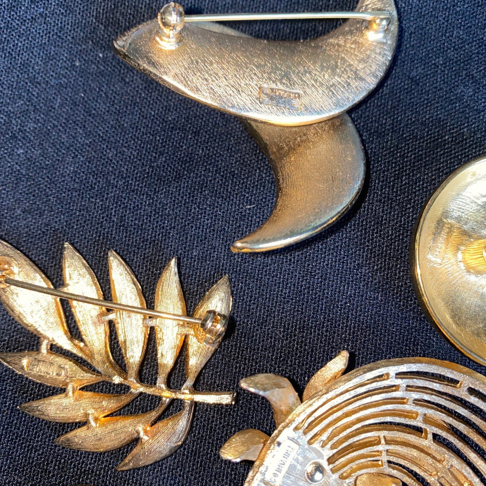 Trifari Gold Tone Brooch Pins Signed Crown Trifari - Etsy