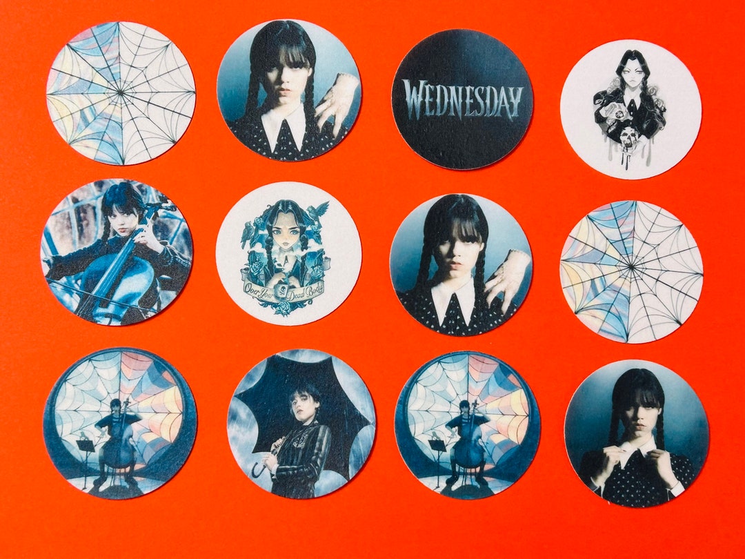 Wednesday Addams Cupcake Toppers PRE-CUT Edible Wafer Card Cake ...