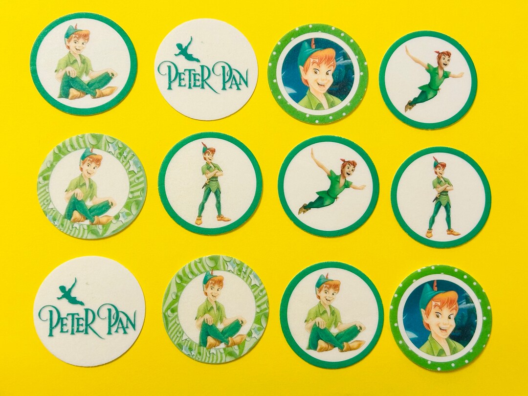 Peter Pan Cupcake Toppers PRE-CUT Edible Wafer Card Cake Decorations - Etsy