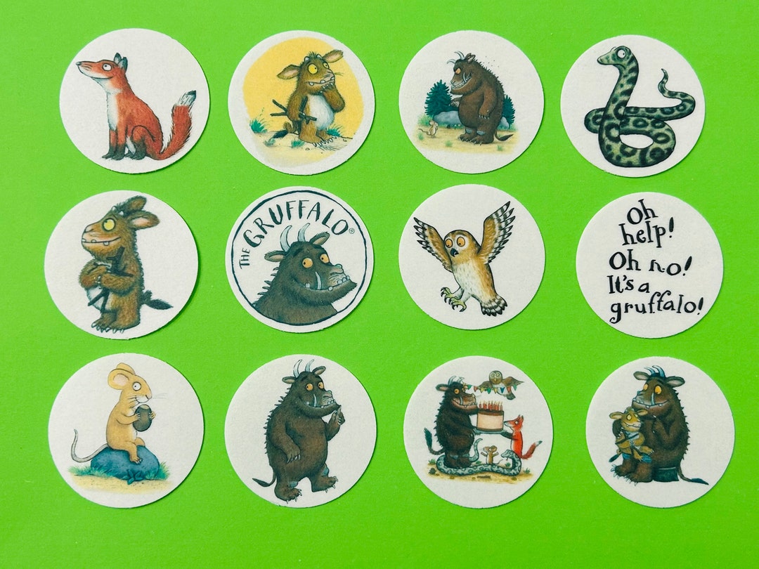 The Gruffalo Edible Cupcake Toppers PRE-CUT Wafer Card Cake Decorations ...