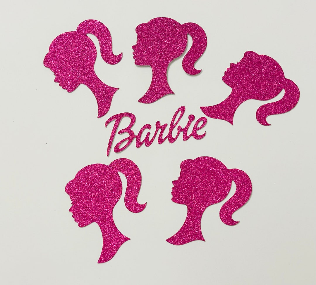 Barbie Pink Glitter Cupcake Toppers Cake Decorations Set of 6 - Etsy UK