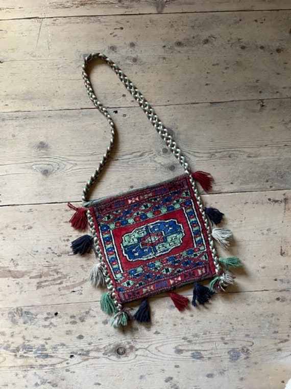 1960s, 1970s Persian ethnic tassel carpet bag, purse,… - Gem