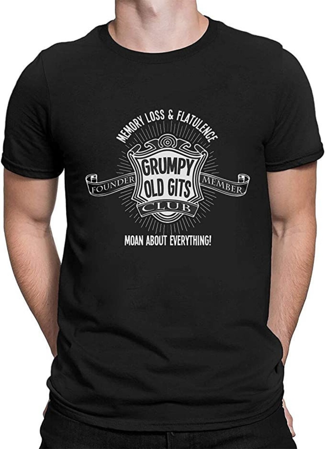 Grumpy Old GITS Club, Moan About Everything Mens Unisex Tee Cotton ...