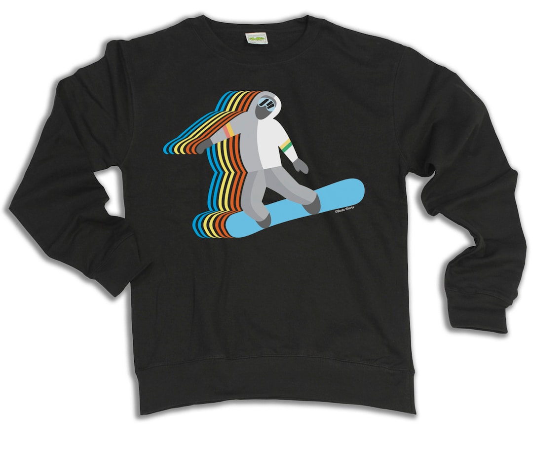 Snowboard Dude Snowboarding Hoodie or Sweater Rainbow Snowboard Gift ...