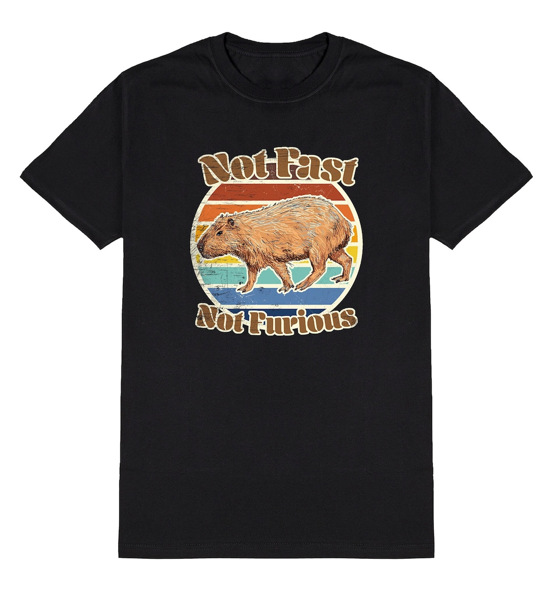 Not Fast Not Furious T-shirt, Funny Capybara Gift Mens Womens or Kids ...