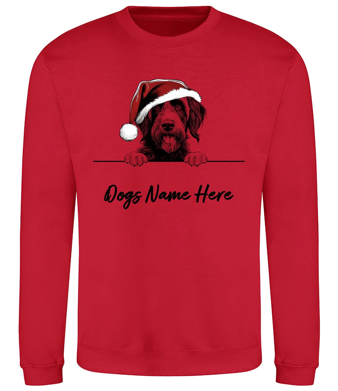 Personalised GERMAN WIREHAIRED POINTER Christmas Dog Sweatshirt, Mens ...