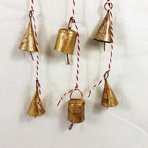 1 String With 3 Cow Bells Bronze Carillon Small Windchime - Etsy