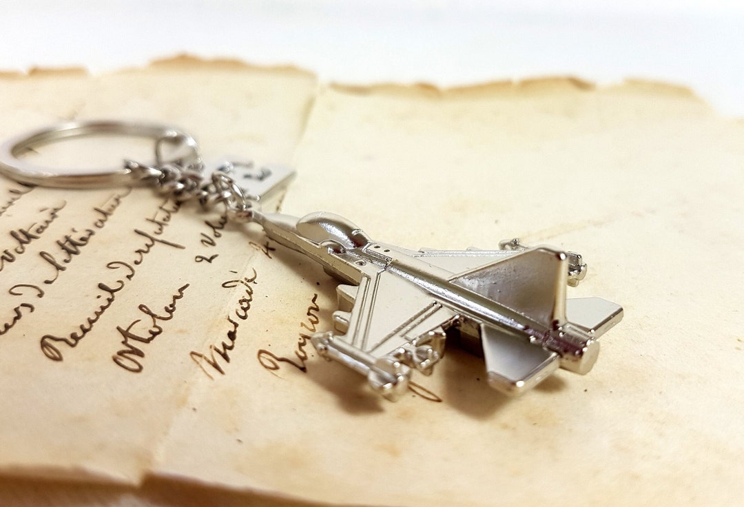 Personalized Fighter Jet Plane Keychain With Small - Etsy