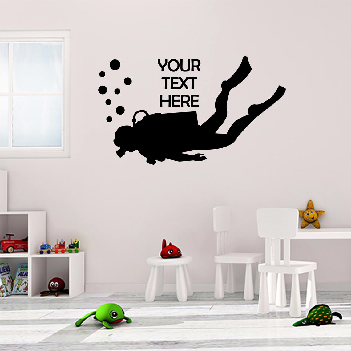 Personalised Scuba Diving Sticker Vinyl Stickers Decals Art | Etsy