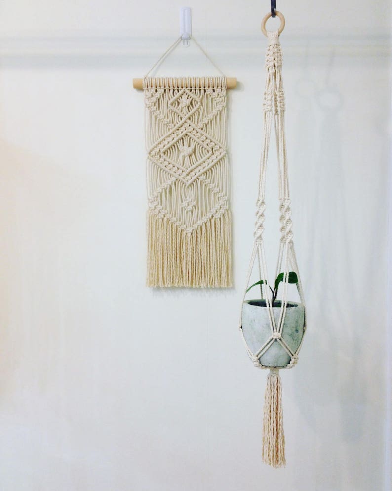 Small Macrame Wall Hanging Modern Macrame Wall Art Woven | Etsy