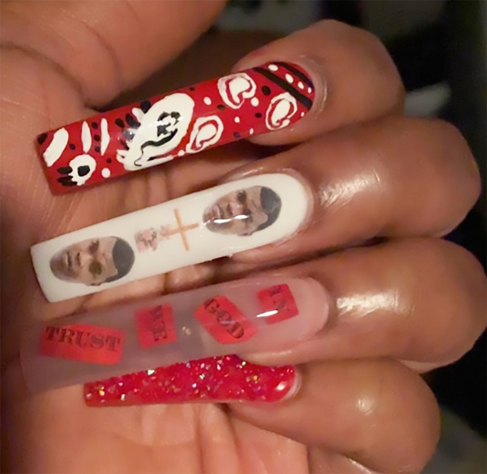Custom Nail Decals for a Unique Conversation Starter Faces - Etsy