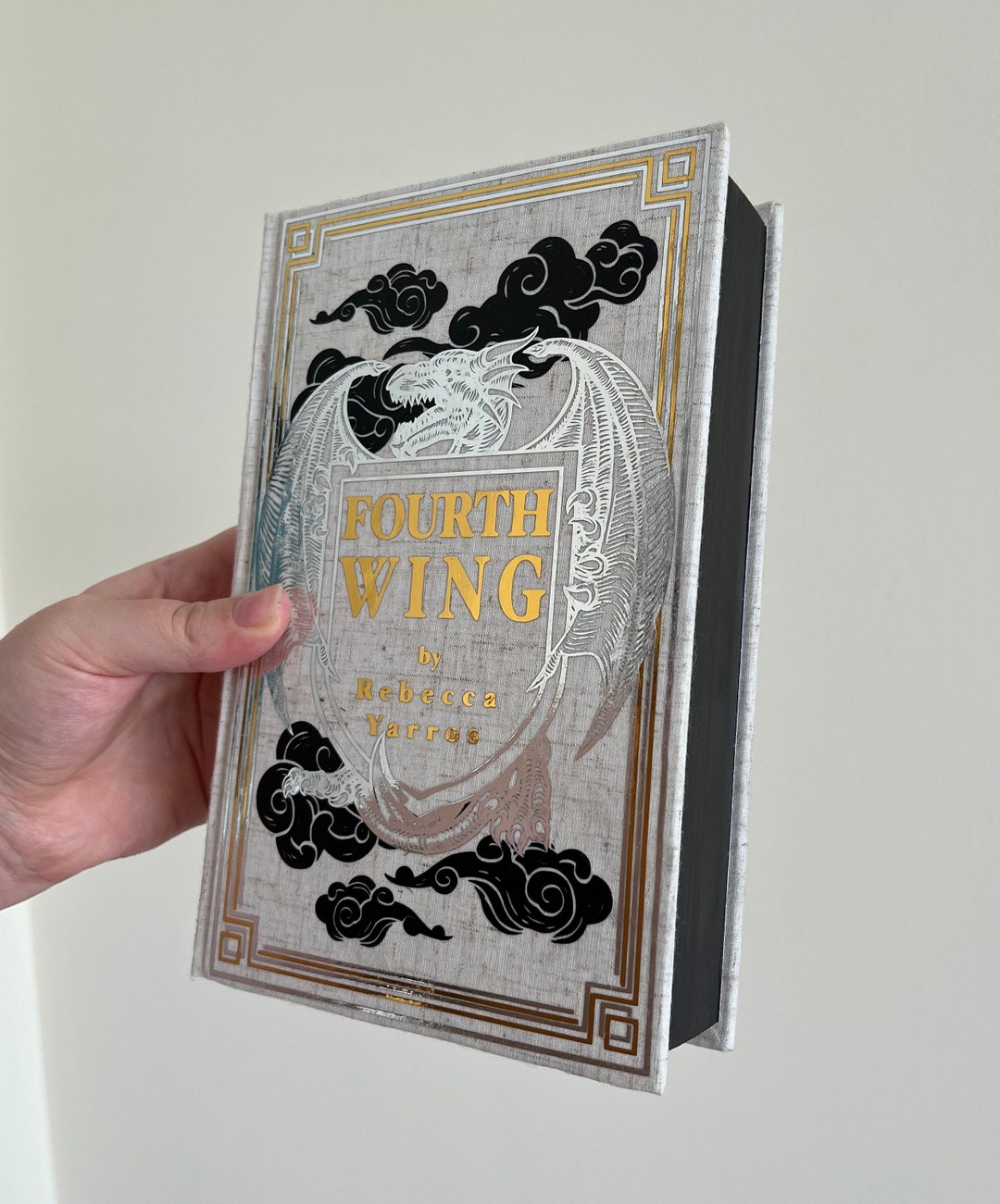 Fourth Wing Rebind With Sprayed Edges, Cloth Bound Book, - Etsy