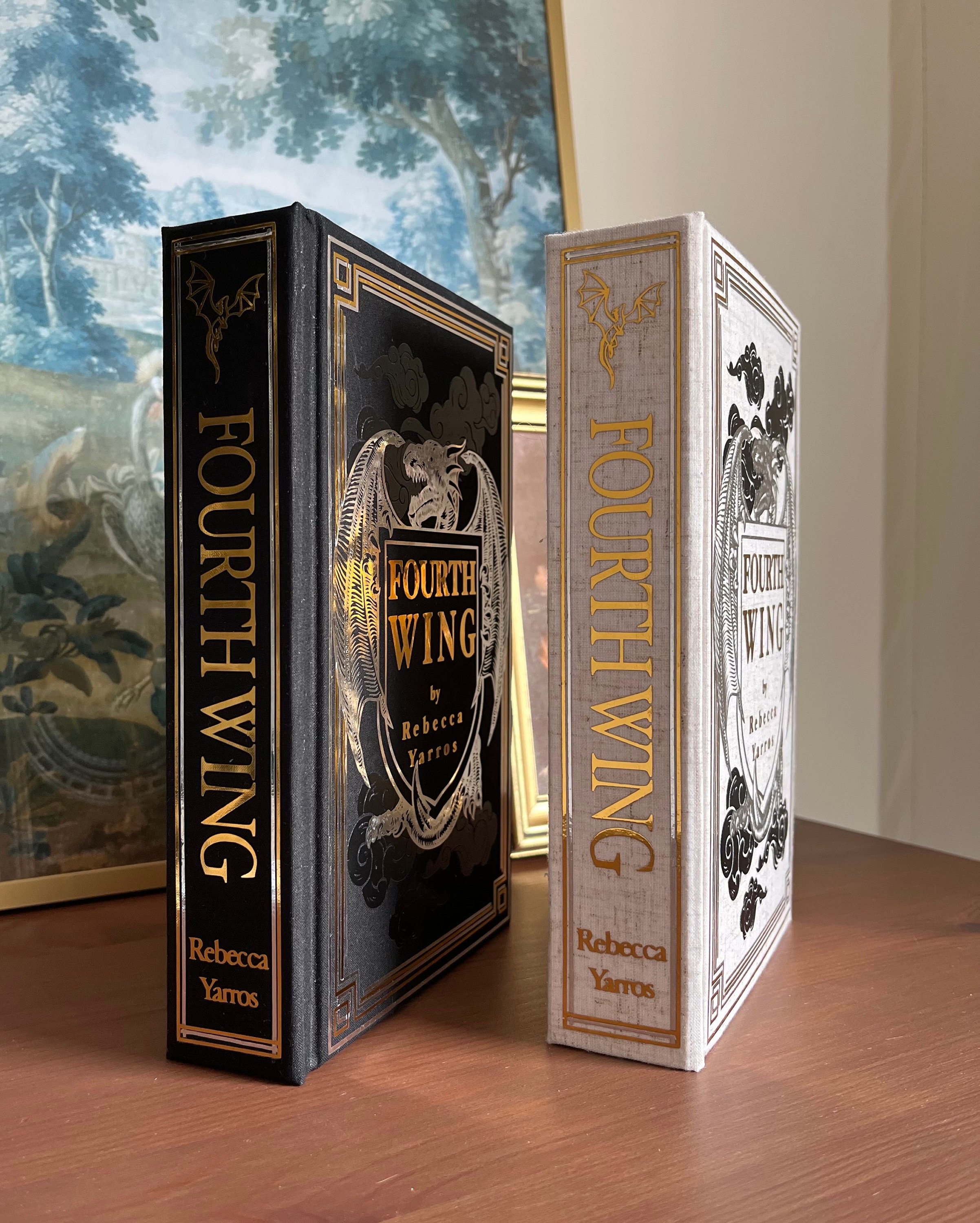 Fourth Wing Rebind With Sprayed Edges, Cloth Bound Book - Etsy