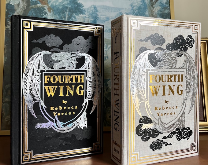 Fourth Wing Rebind With Sprayed Edges, Cloth Bound Book - Etsy