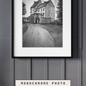 Lallybroch (broch Tuarach) From Outlander Black & White Print Digital ...