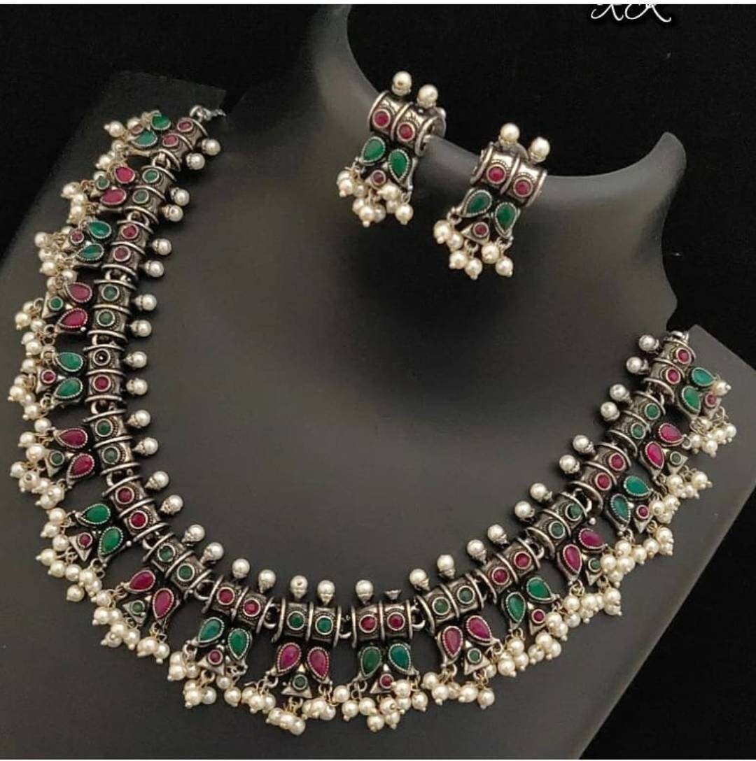 Indian Jewelery traditional Jewelerystone studded necklace | Etsy