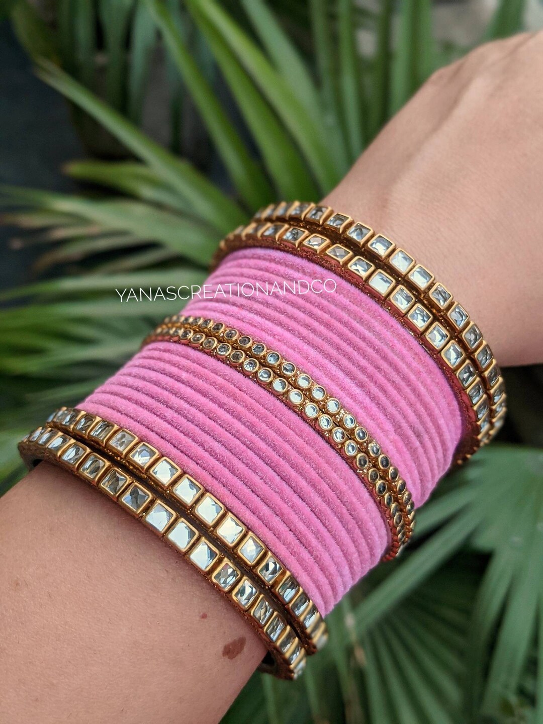Indian Jewelery Banglesvelvet and Stone Bangles Ethnic - Etsy