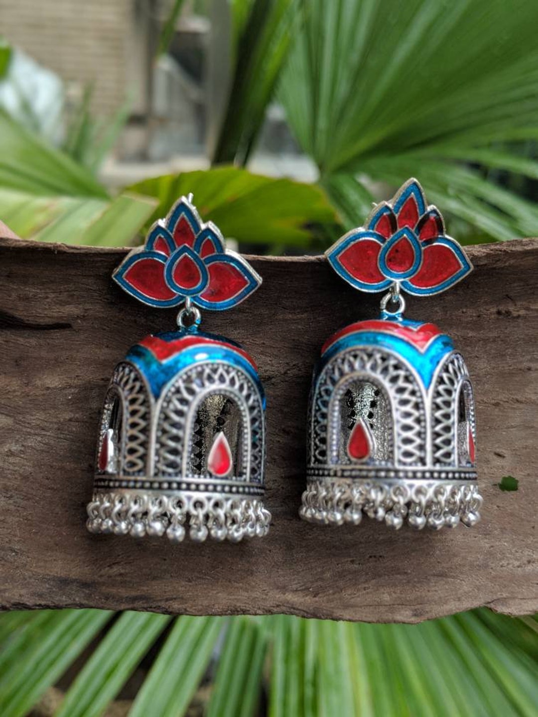 Indian Jewelery Traditional Jewelery Hand Painted Jhumkas Ethnic ...