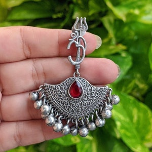 Trishul Earrings,silver Look Alike, Handmade, Indian Jewelery,ethnic ...