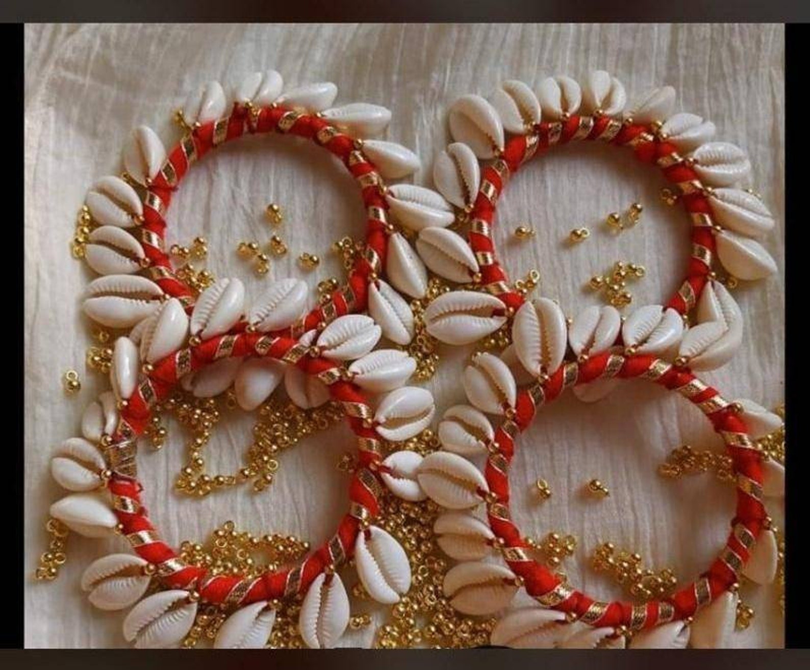 Shell Bangles,gota Bangles, Handmade, Indian Jewelery Ethnic ...