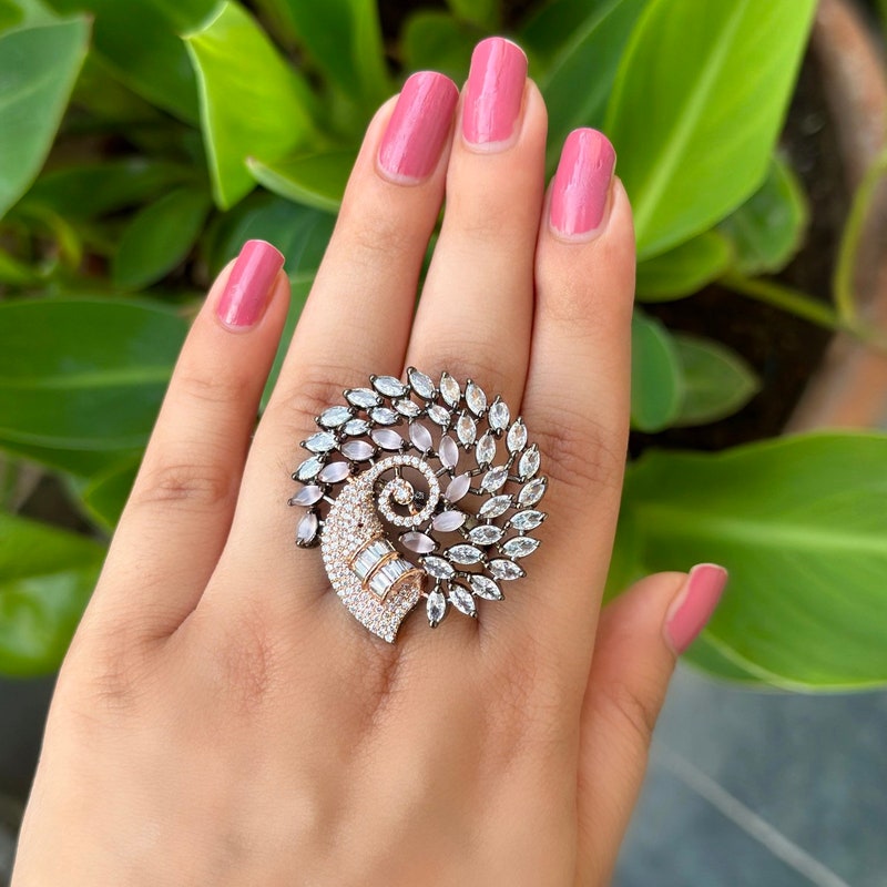 Peacock Ring - Etsy