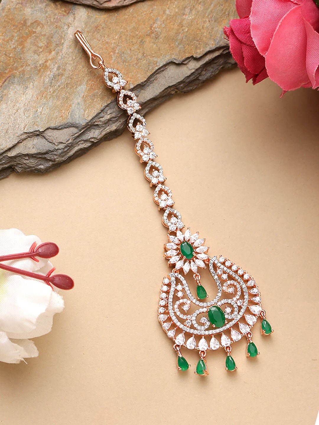 SAIMA American Diamond Maang Tikka in Indian Jewelry Pakistani Jewelry ...