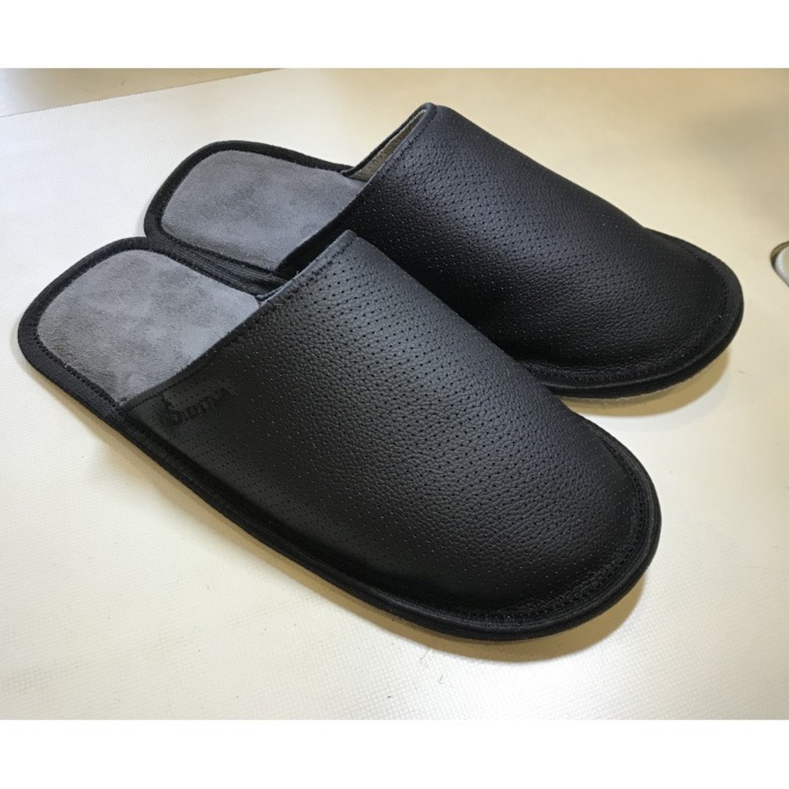 Women Slippers Black Slippers Leather Slippers Cosy - Etsy