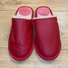 Women Slippers Red Slippers Leather Slippers Wool Slippers - Etsy