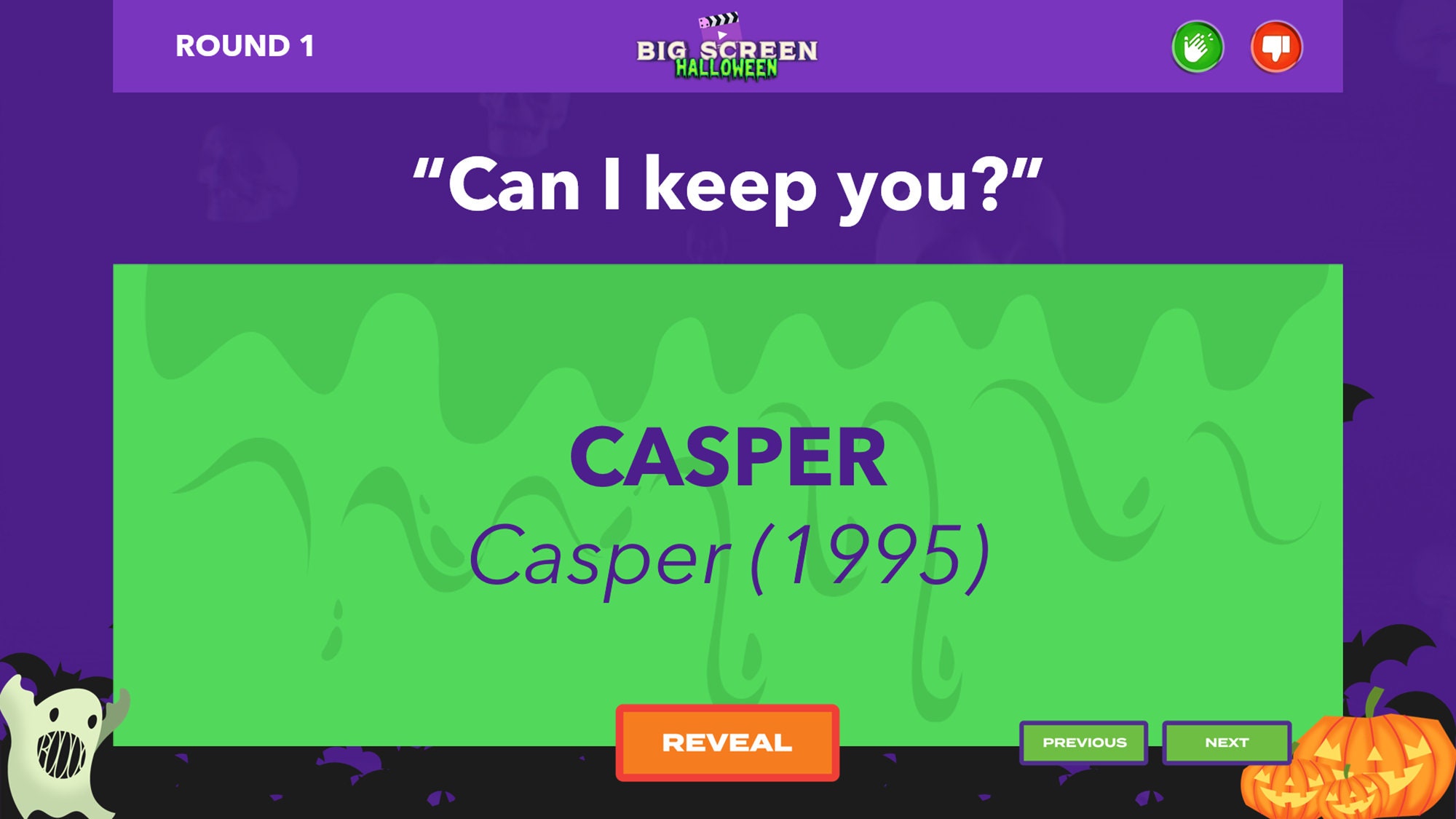 Big Screen Halloween Quote Guessing Powerpoint Game - 24 Rounds Mac PC ...