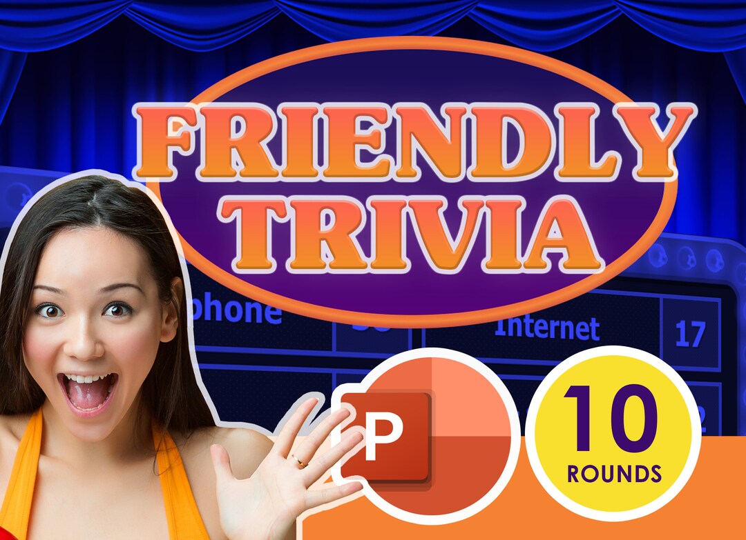Family Friendly Trivia Game Customizable Powerpoint Template - Mac PC ...