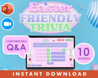 Family Friendly Trivia Game Customizable Powerpoint Template Mac PC and ...