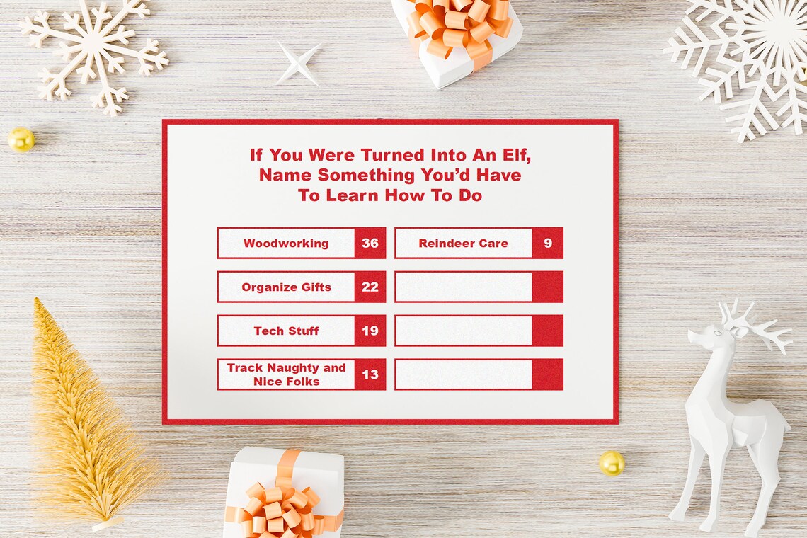 Printable Christmas Friendly Trivia Game - Similar Family Feud Gameplay ...