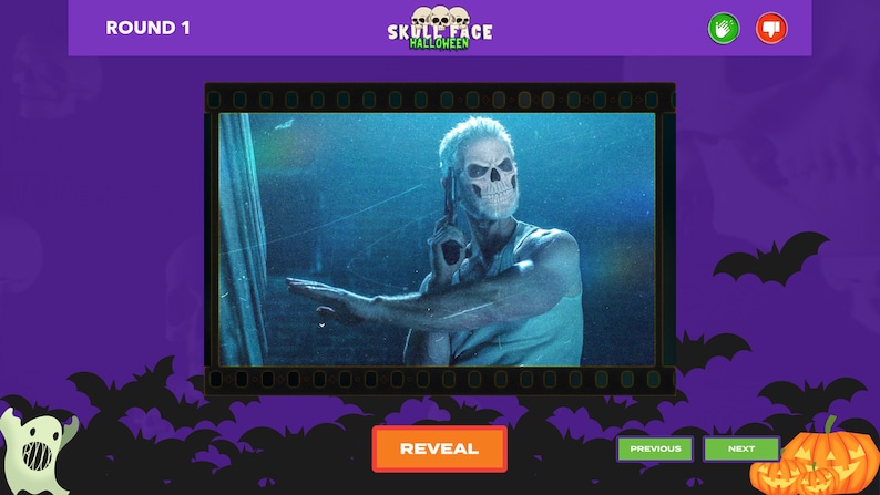Skull Face Halloween Guessing Powerpoint Game - 2010-2022 Movies - 20 ...