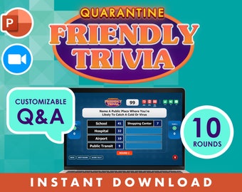Family Friendly Trivia Game Customizable Powerpoint Template - Mac PC ...