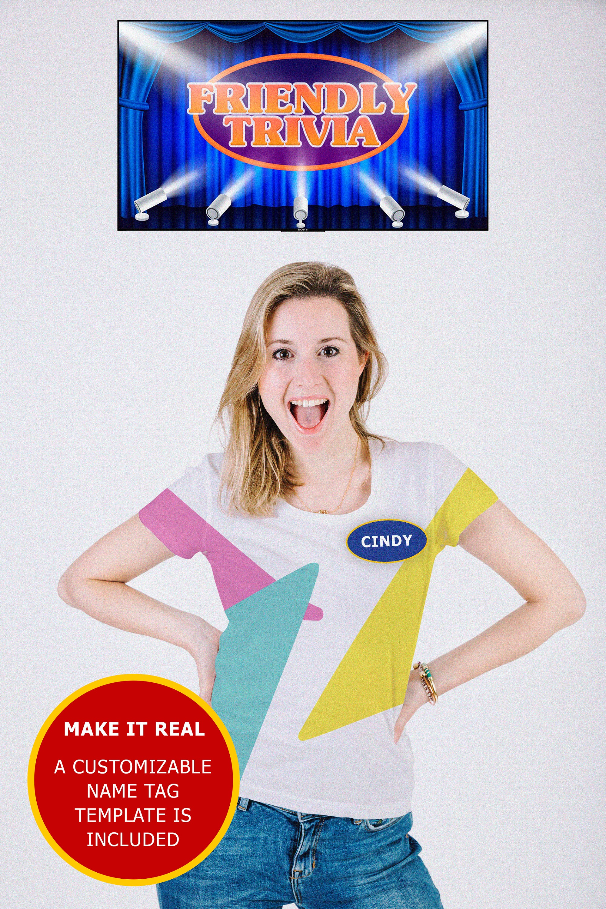 Family Friendly Trivia Game Customizable Powerpoint Template - Mac PC ...