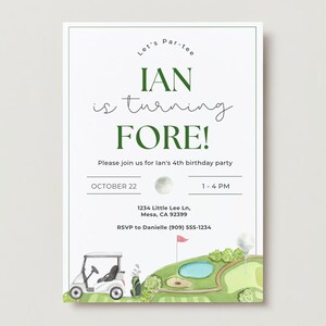 Editable Let’s Par-tee Golf Invitation - Etsy