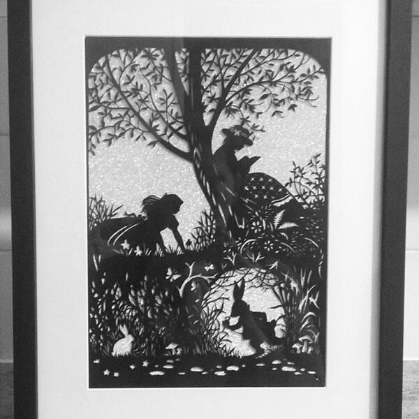 Rabbit Papercut - Etsy