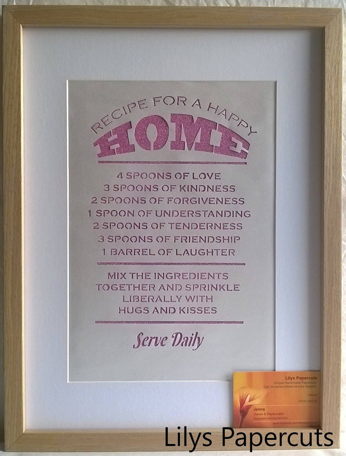 Recipe for A Good Friend, Recipe for A Happy Home Recipe Framed ...